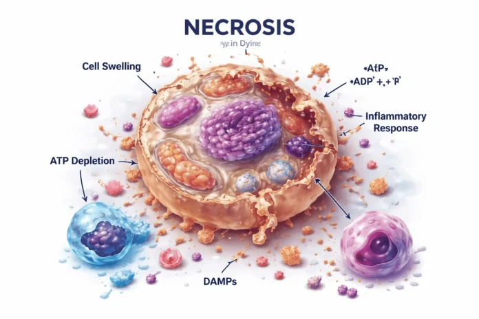 Necrosis: Definition, Mechanisms, Morphology, and Regulated Pathways